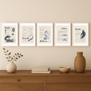 Digital Download - Magical Creatures & Artefacts Wall Art 1 – Vintage ...