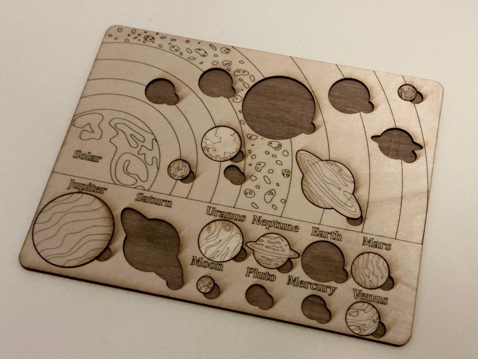 Educational Solar System Puzzle - Etsy