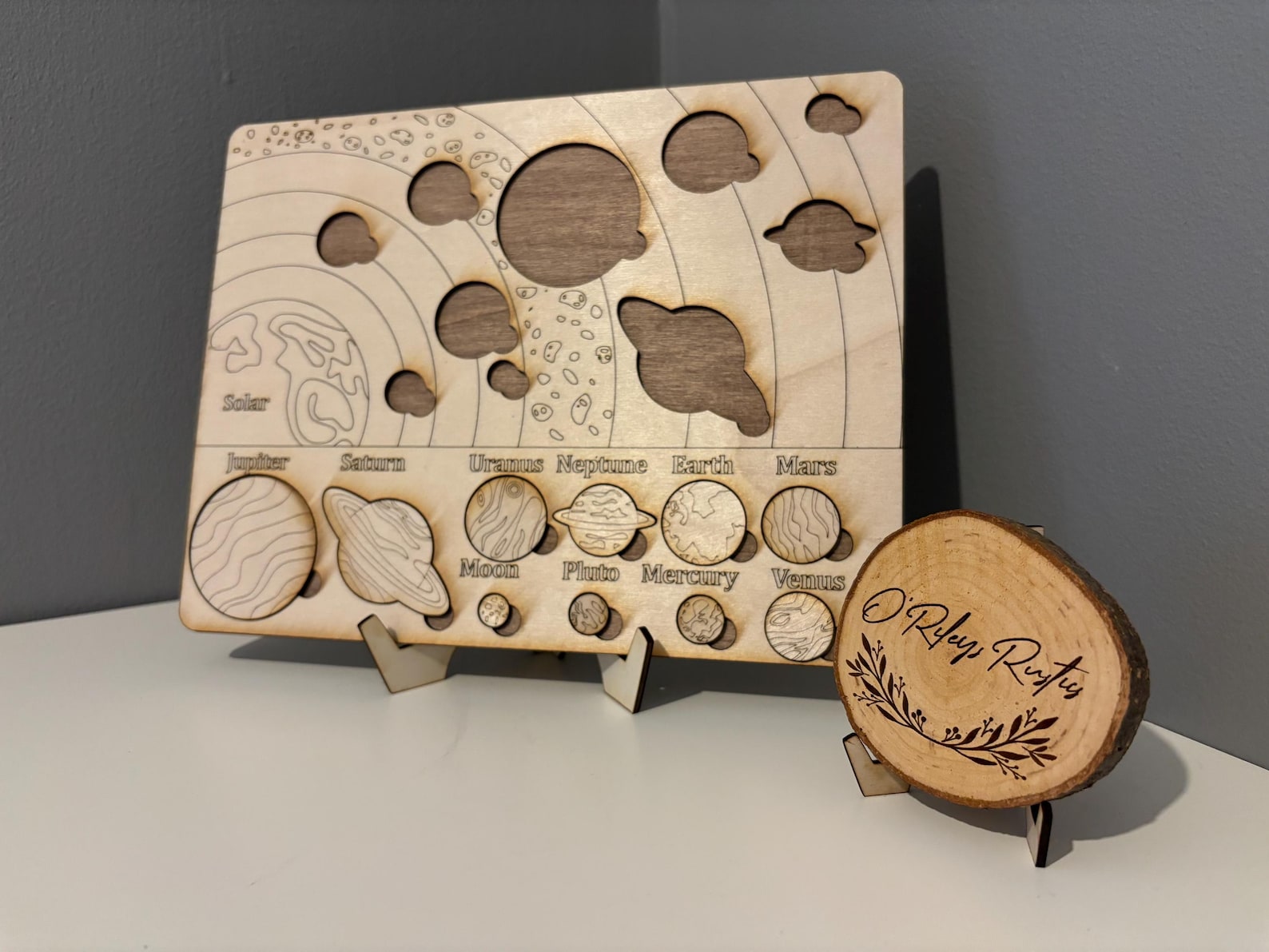 Educational Solar System Puzzle - Etsy