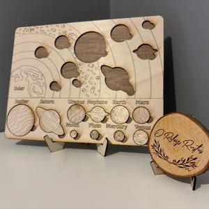 Educational Solar System Puzzle - Etsy
