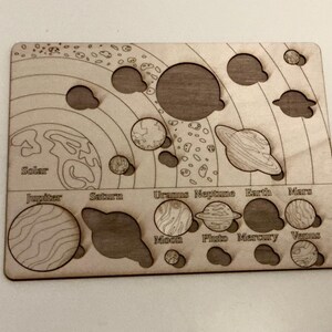 Educational Solar System Puzzle - Etsy