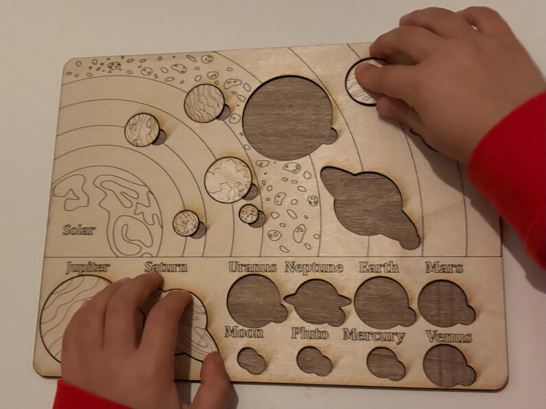 Educational Solar System Puzzle - Etsy