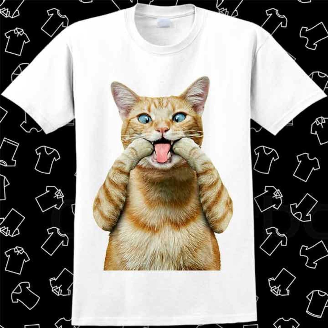Best Funny Face Cat Kitten Kitty Pet Lover Cat Mom Dad T Shirt Meme ...