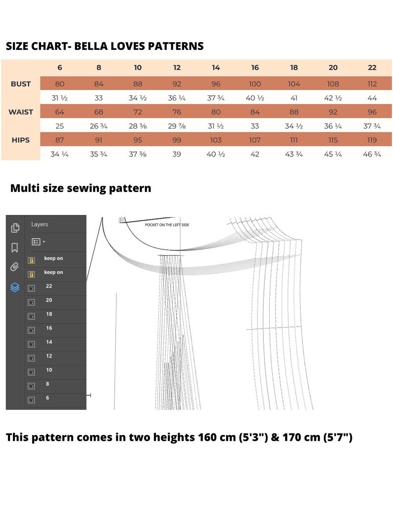 BILLY TROUSERS Pdf Sewing Pattern Sizes 6 22 UK Multi - Etsy