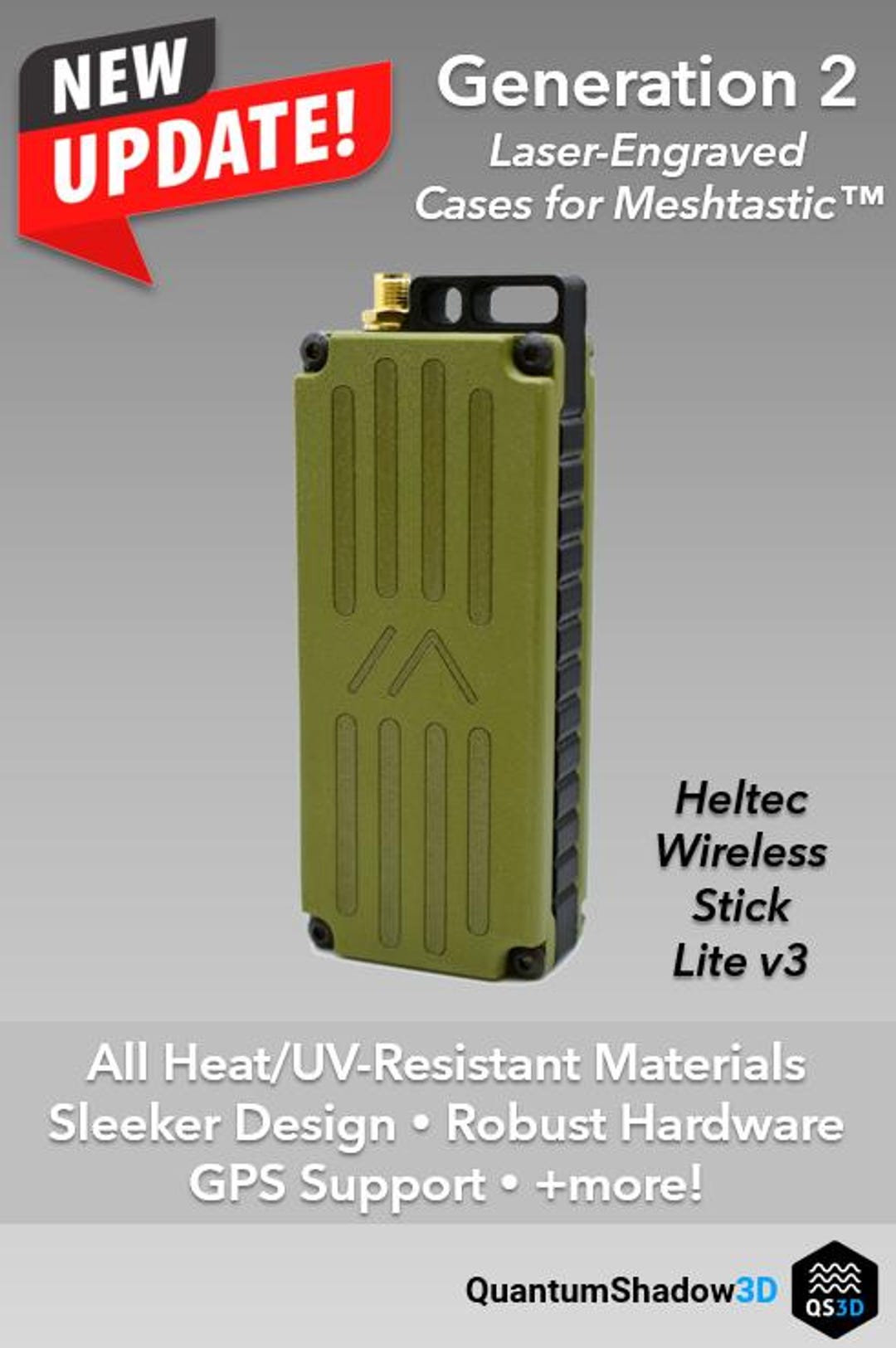 Gen2 Heltec Wireless Stick Lite V3 (wslv3) Case for Meshtastic - Etsy