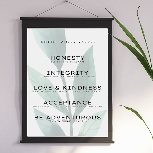 Family Values Sign - Etsy