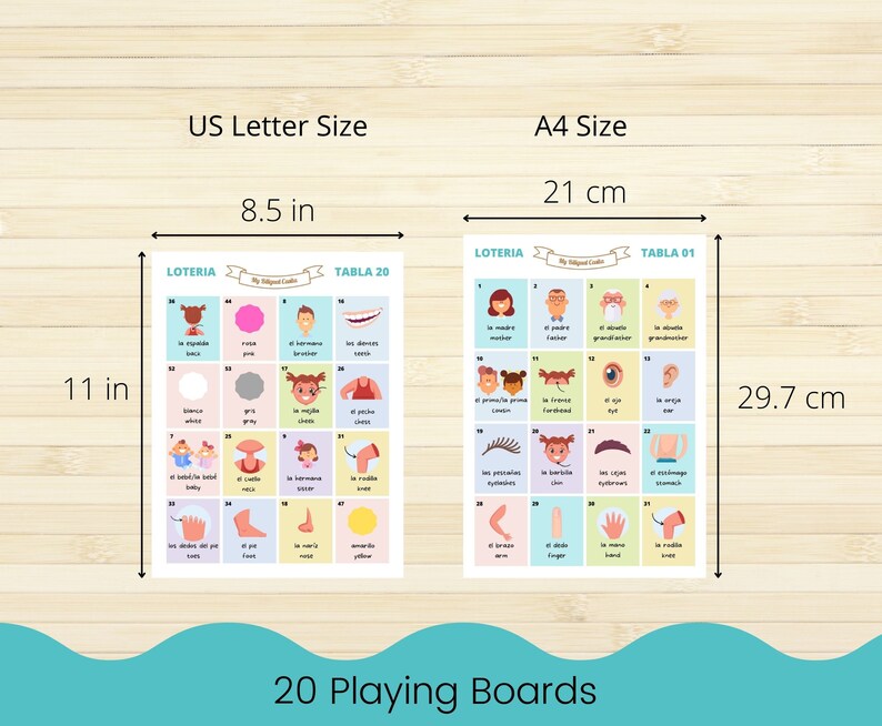 Spanish-english Loteria, Mexican Bingo, 20 Boards, Review - the Parts ...