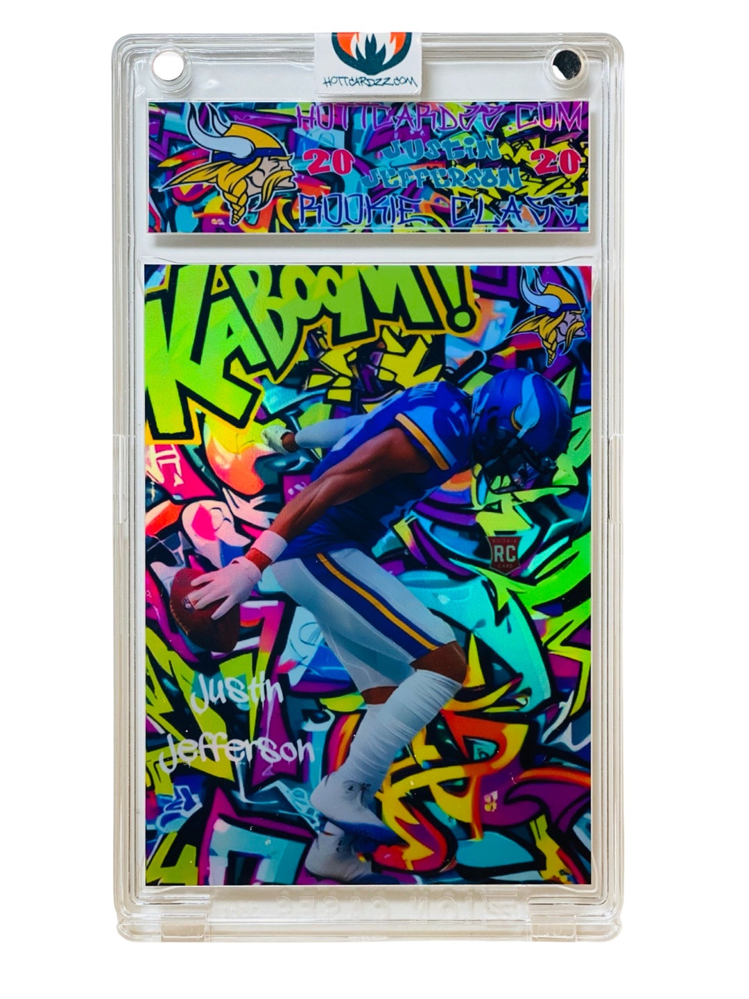 Justin Jefferson rookie Class Custom Refractor by Hottcardzz - Etsy