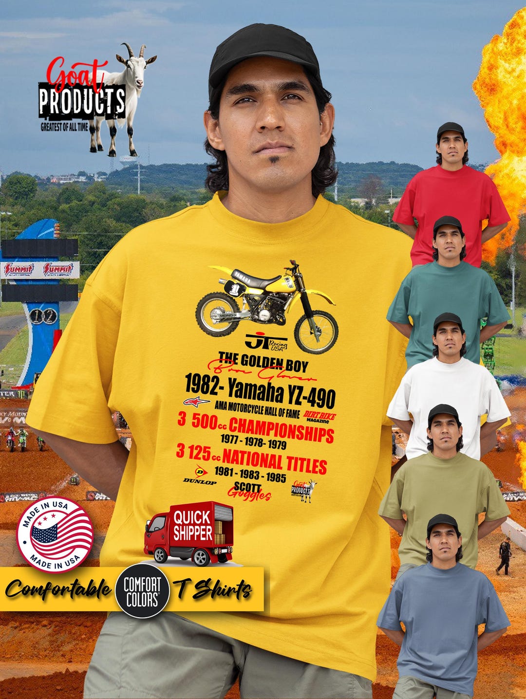 Broc Glover T Shirt Yamaha Racing Color - Etsy