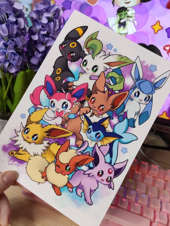 Pokemon Eve Evolution Print Lamina Anime A5 - Etsy