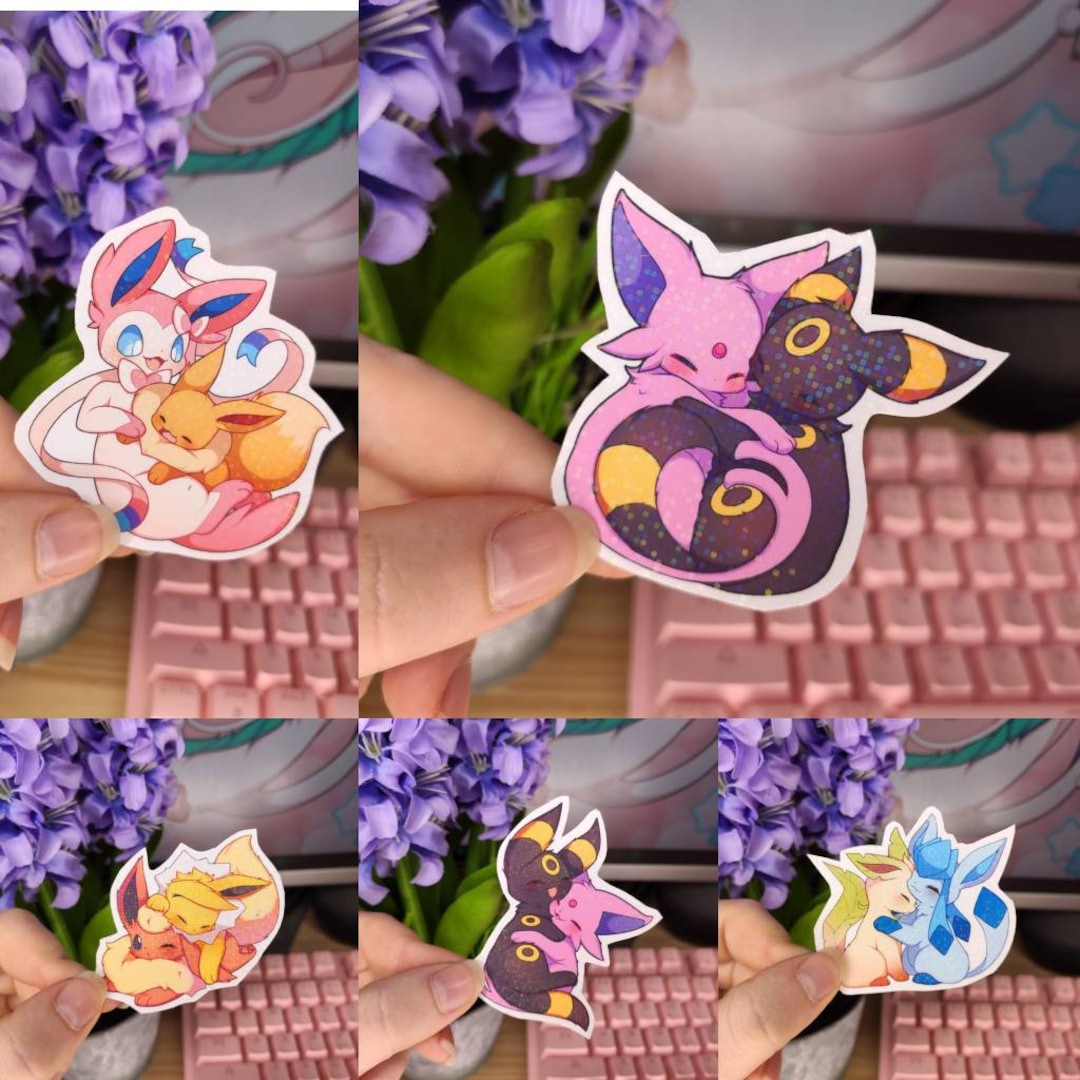Pokemon Eevee Evolutions Stickers Pack Umbreon Espeon Etsy