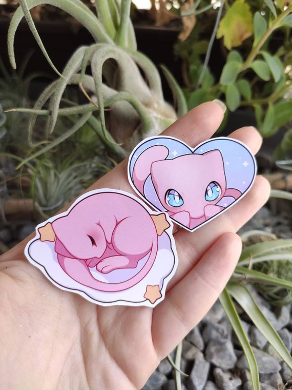 Pokemon Duper Kawaii Chibi Mew Stickers Pegatinas Anime - Etsy