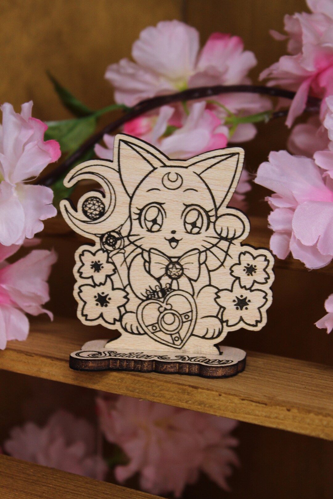 Wood Standee Magical Girl Cat Anime Wood Standee Fanart - Etsy