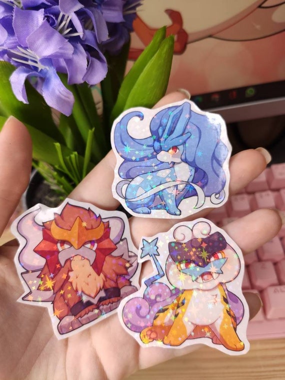 Pokemon Legendary Stickers Set Holographic Vinyl Anime Cute - Etsy