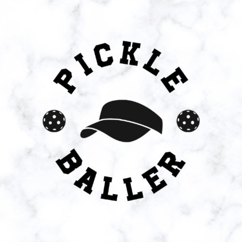 Pickle Baller Pickleball Svg, Pdf, and Png Design Download With Visor ...
