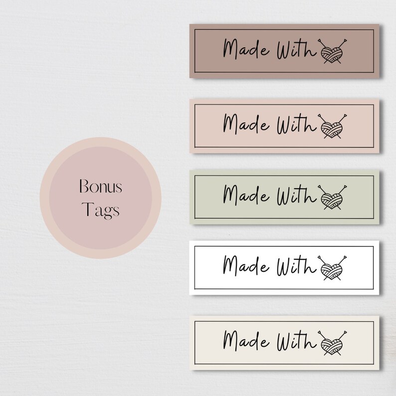 Printable Care Tag, Custom Kraft Tag, Knitting Tags Personalized ...