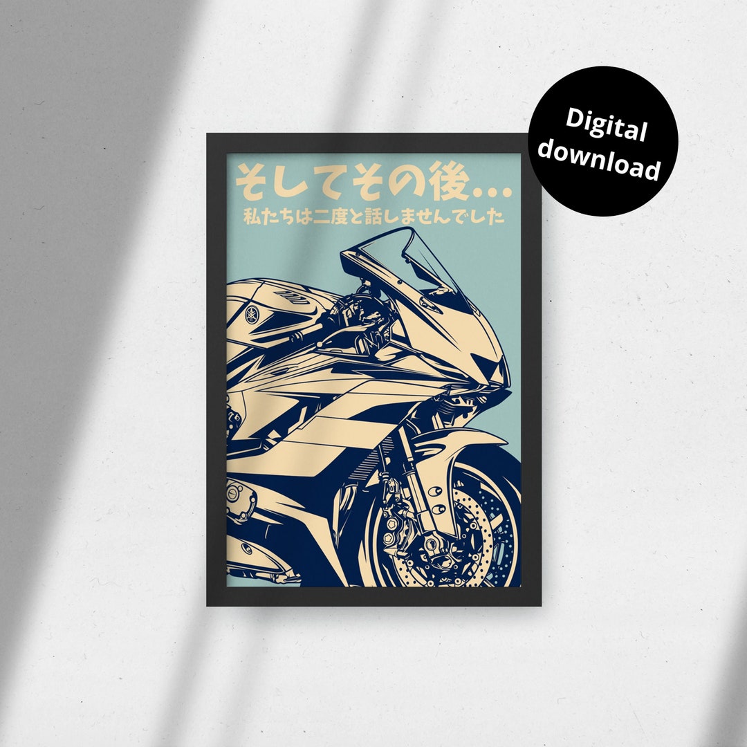 Yamaha R6 Illustration Digital Download for Poster Print - Etsy