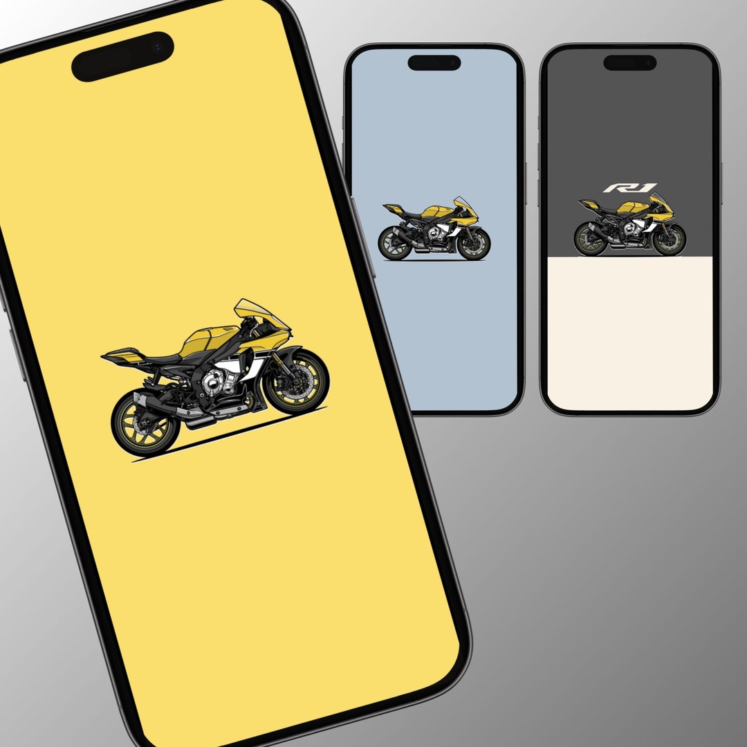 Yamaha R1 Phone Backgrounds | Set of 3 | All Smartphones - Etsy
