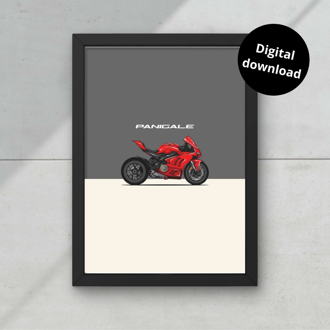 Ducati Panigale V4 Illustration Digital Download for Poster Print - Etsy