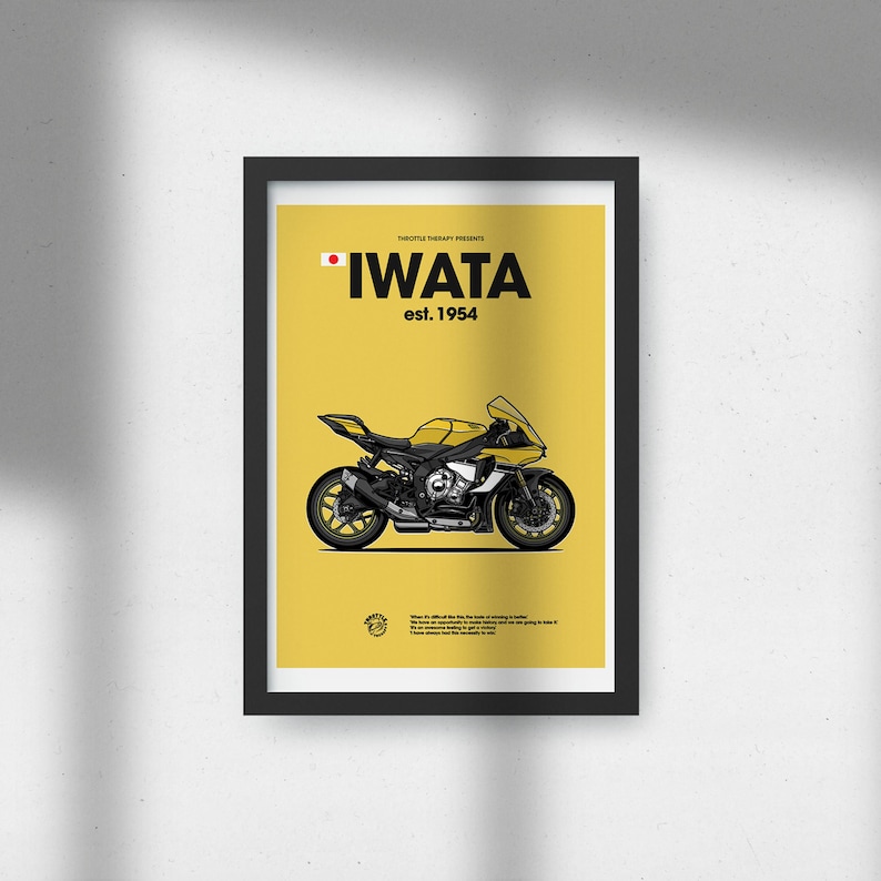 Yamaha R1 50th Anniversary Poster Print 70x50cm / 19 X 27 Inch - Etsy