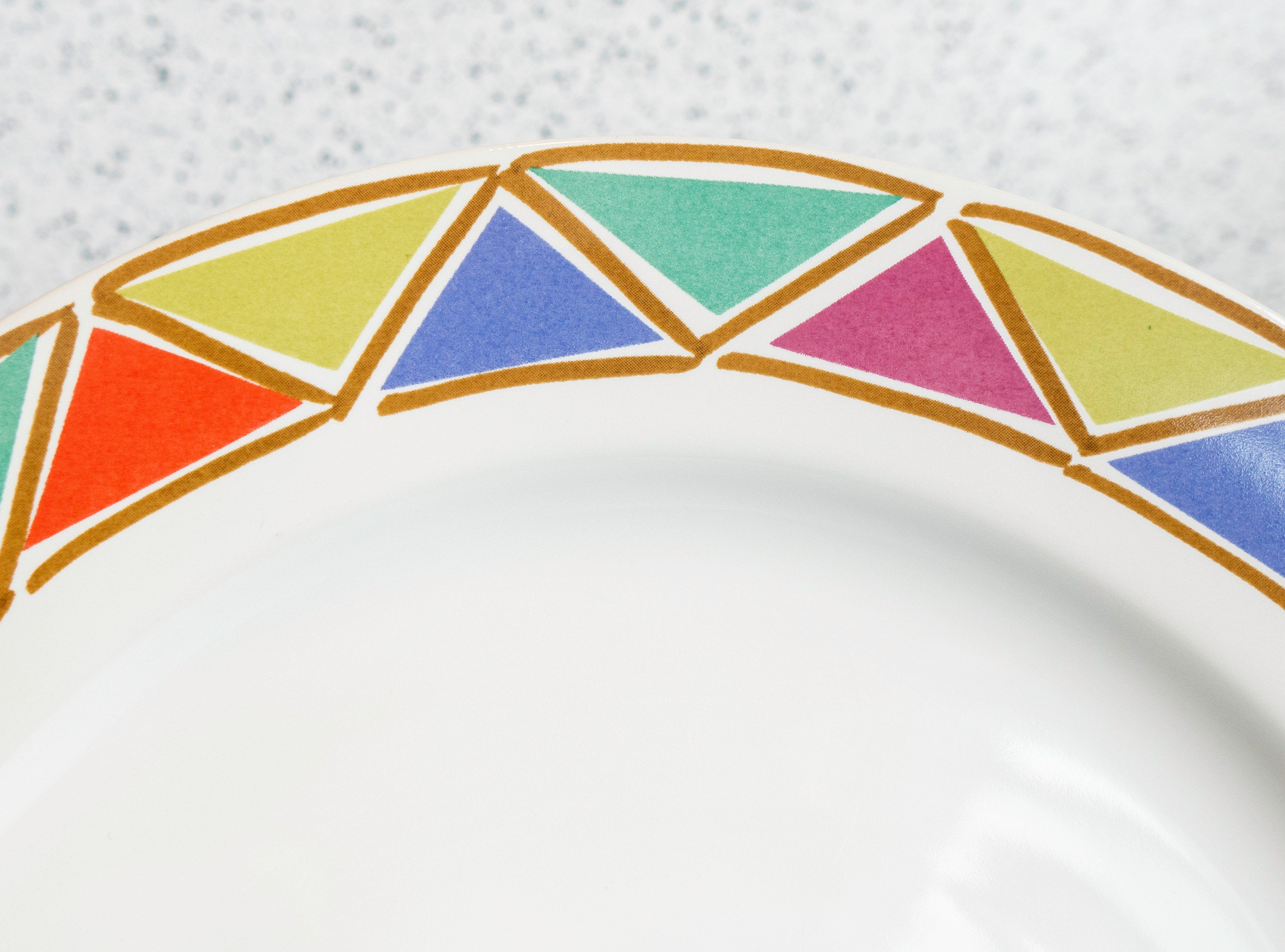Vintage Bob Mackie for Sakura Happy Angel Chop Plate Colorful Triangle ...