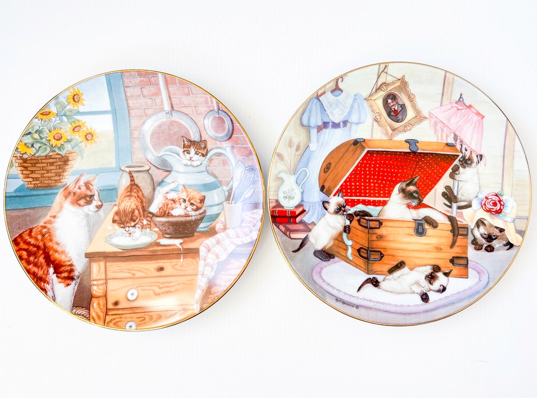 The Hamilton Collection Country Kitties Decorative Porcelain - Etsy