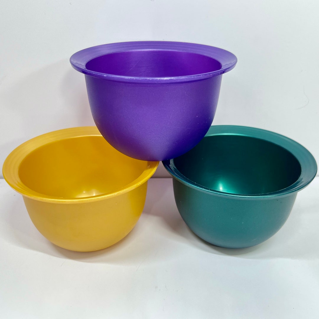 Vintage Tupperware Impressions Jewel Tone Small Bowls (no Lids) | Set ...