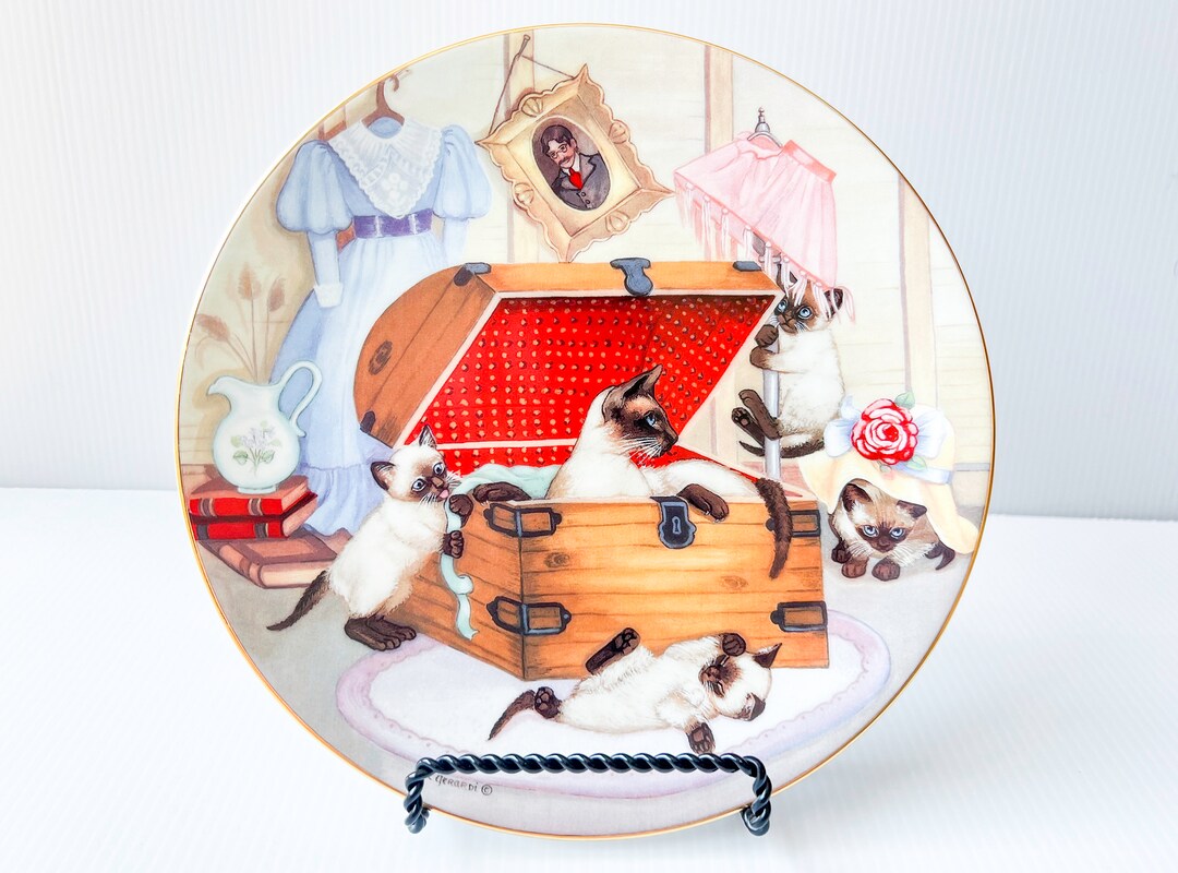 The Hamilton Collection Country Kitties Decorative Porcelain Plate ...
