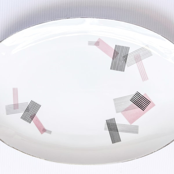 Black and White Geometric Dinnerware - Etsy