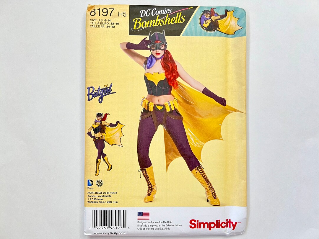 Simplicity 8197 Women's Batgirl Superhero Costume | Sizes 6-14 ...