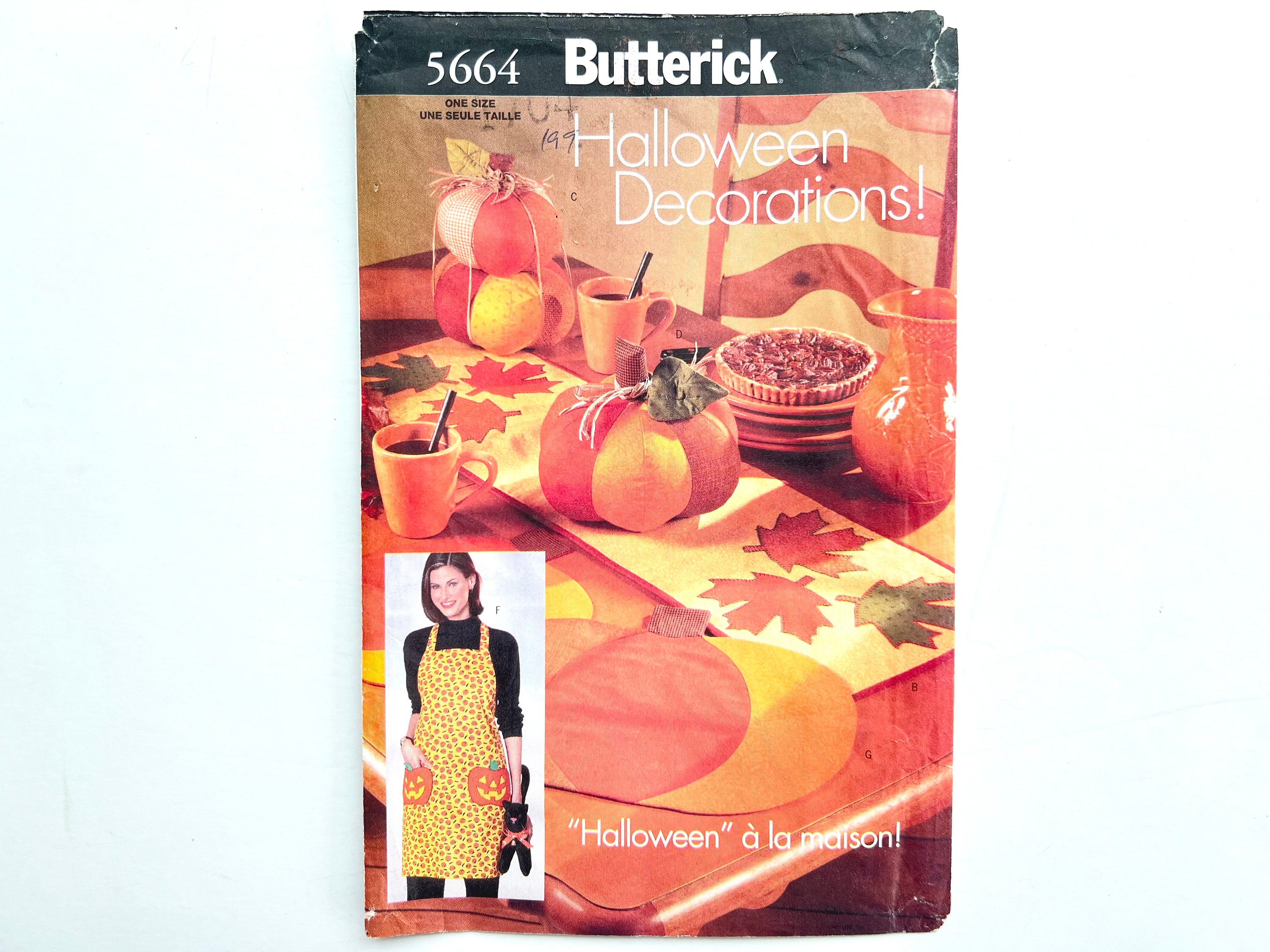 Butterick 5664 Vintage Halloween Decorations Craft Sewing Pattern ...
