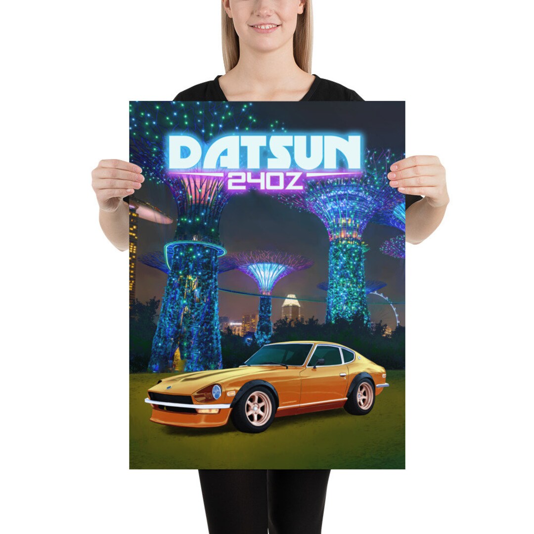 Datsun 240z Poster Car Poster Car Lover Gift Orange Datsun - Etsy