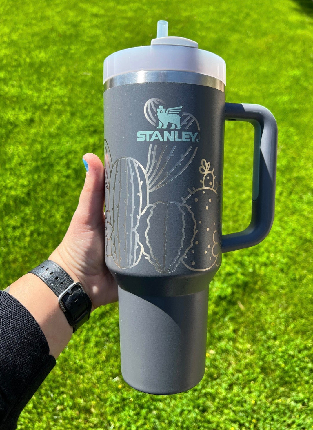 Cacti | Cactus | Succulent | Tumbler | Laser Engraved | Half Design - Etsy