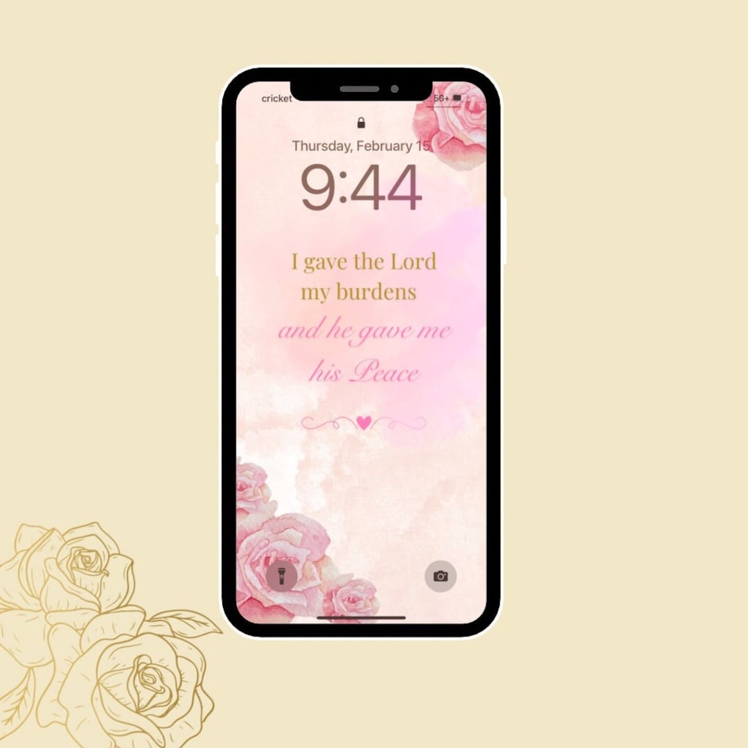 Floral Christian Phone Wallpaper: Bible Verse (digital Download) - Etsy