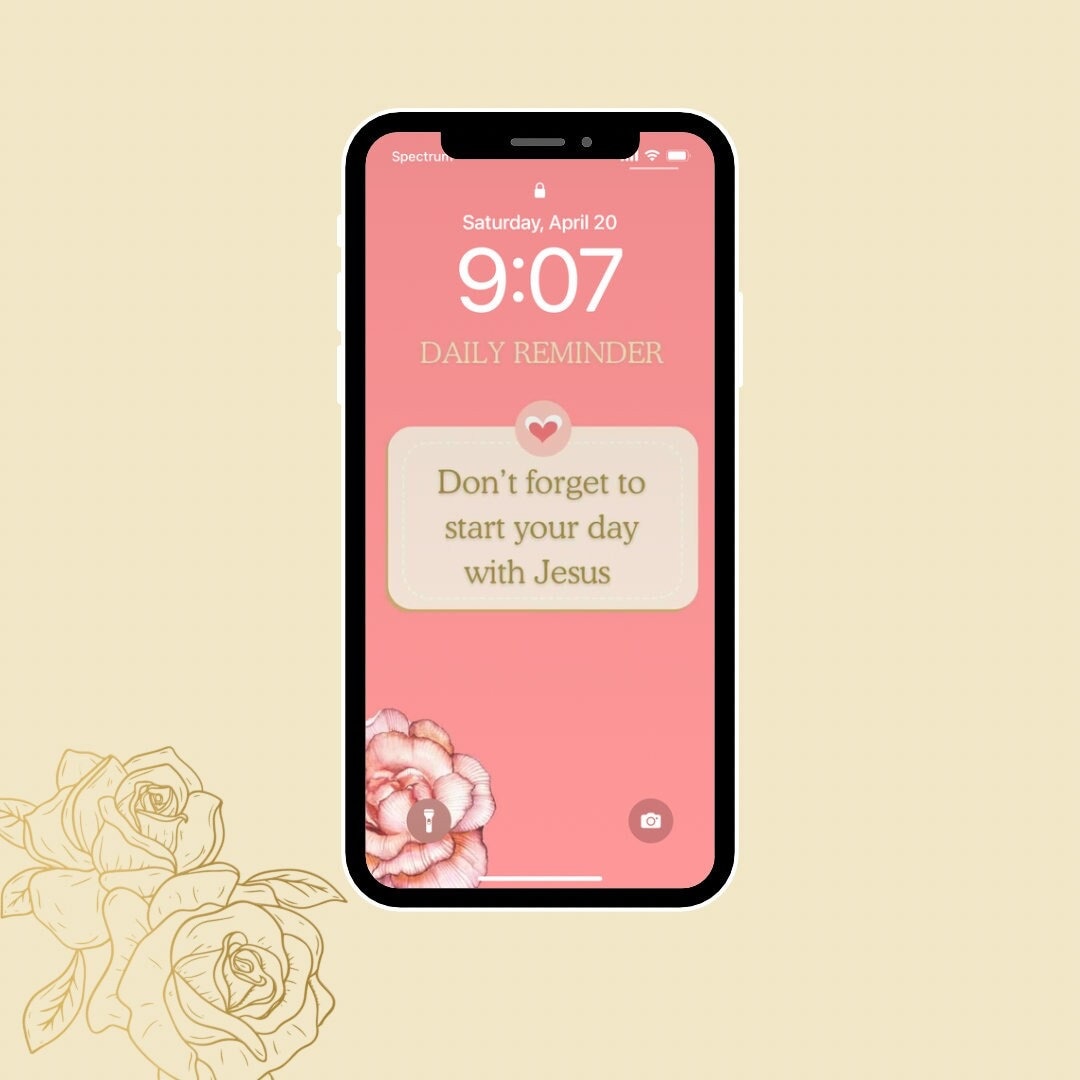 Christian Phone Wallpaper: Daily Reminder With Jesus (JPG Digital ...