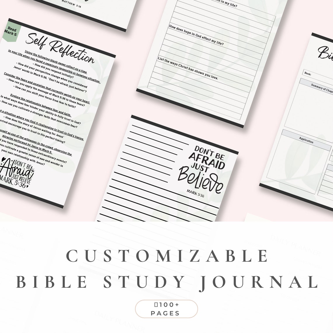 Bible Study Journal | Daily Devotional | Prayer Journal | Digital | 100 ...