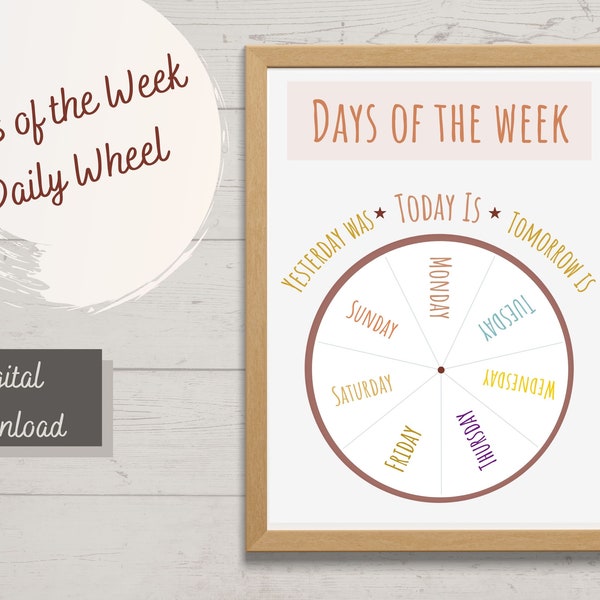 Days of the Week Wheel - Etsy
