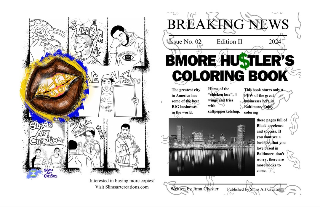 BMORE Hustler’s Coloring Book (2nd Edition) - Etsy