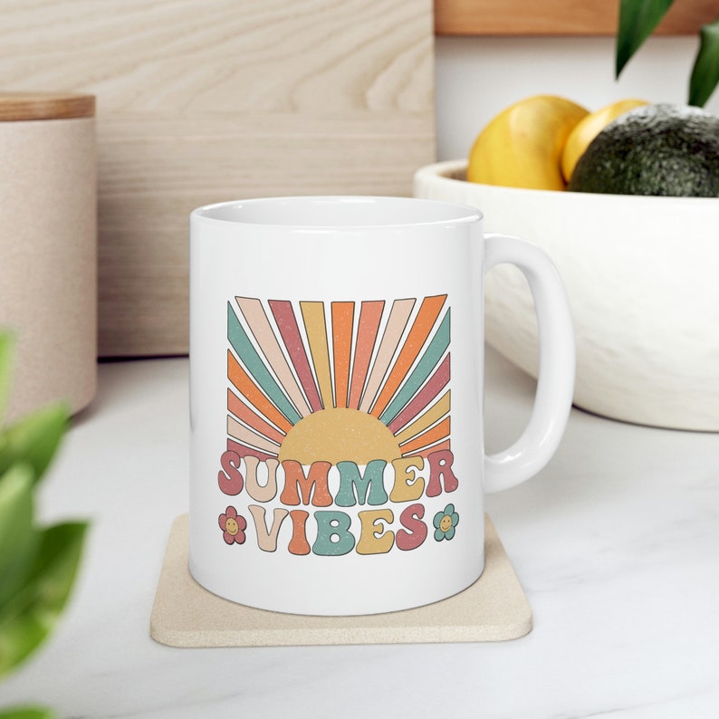 Summer Vibes Mug, Summer Coffee Mug, Beach House Decor, Sunshine Mug ...