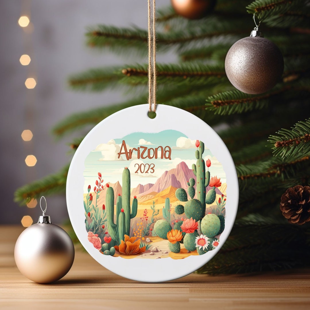 Arizona Ornament Arizona Christmas Saguaro Ornament Travel - Etsy