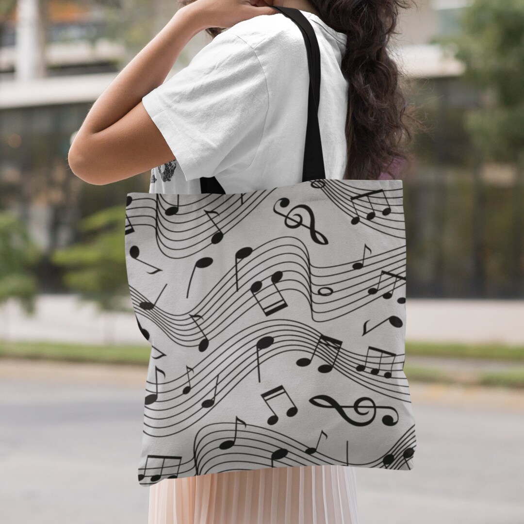 Music Tote Bag Musical Notes Bag Musician Gift Sheet Music - Etsy
