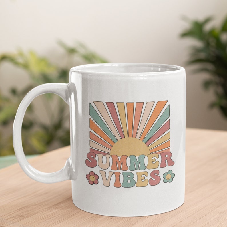 Summer Vibes Mug, Summer Coffee Mug, Beach House Decor, Sunshine Mug ...