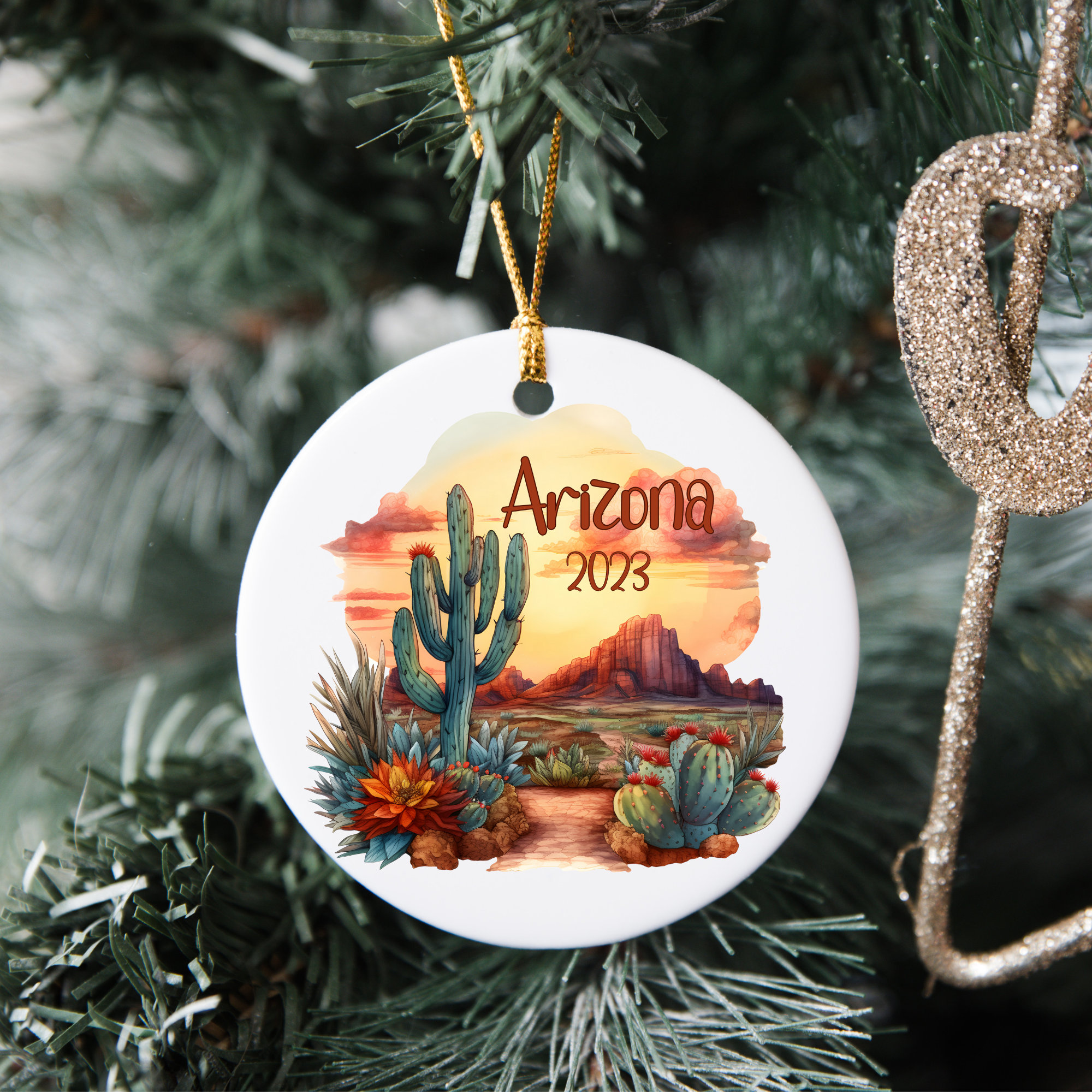 Arizona Ornament, Arizona Christmas, State Ornament, Travel Ornament ...