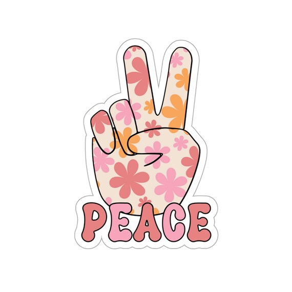 Quotflower Power Retro Hippie Peace Symbolquot Stickers By Flower