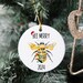 Bee Christmas Ornament, Bee Merry Ornament, Honey Bee Ornament, Bee ...