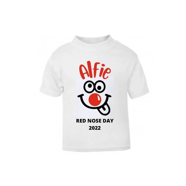 Red Nosed Day Kids Tops - Etsy UK
