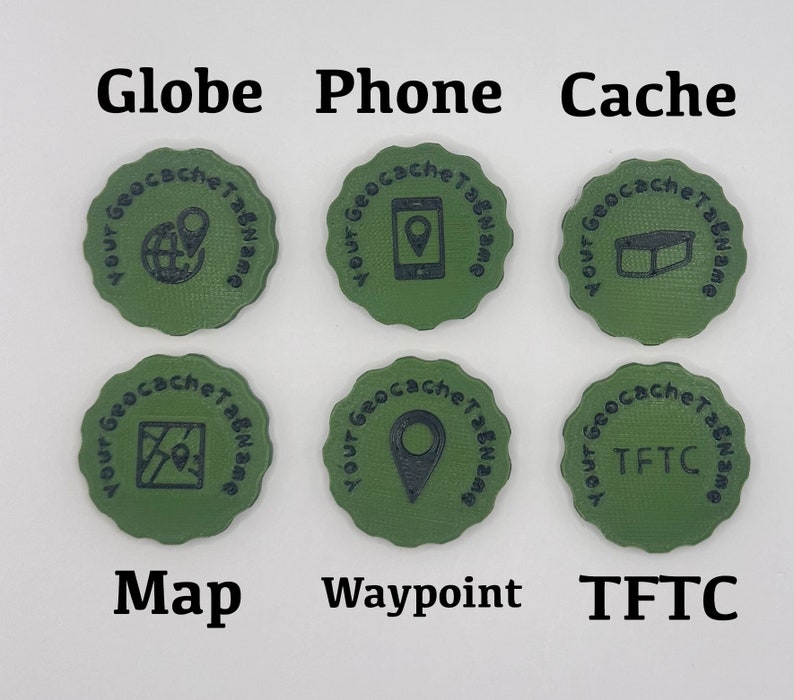 Custom Geocaching Geocoin Geotag Token Lot of 20 - Etsy