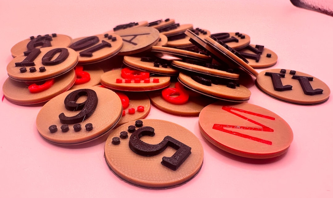 Custom Catan Replacement Number Tokens W Alphabet & Roll Chance ...