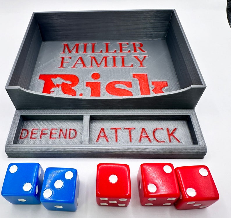 Personalized Custom Color Name Risk Dice Box 3D Printed - Etsy
