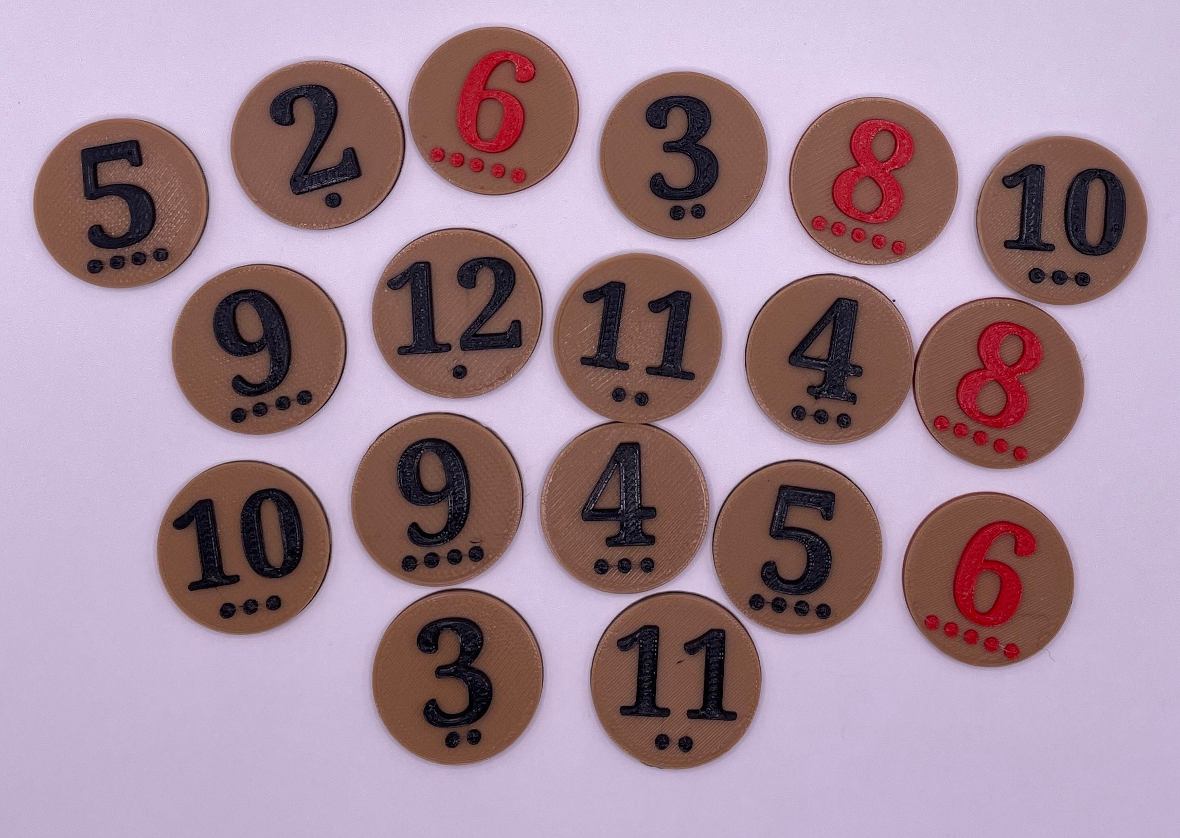 Custom Catan Replacement Number Tokens W Alphabet & Roll - Etsy